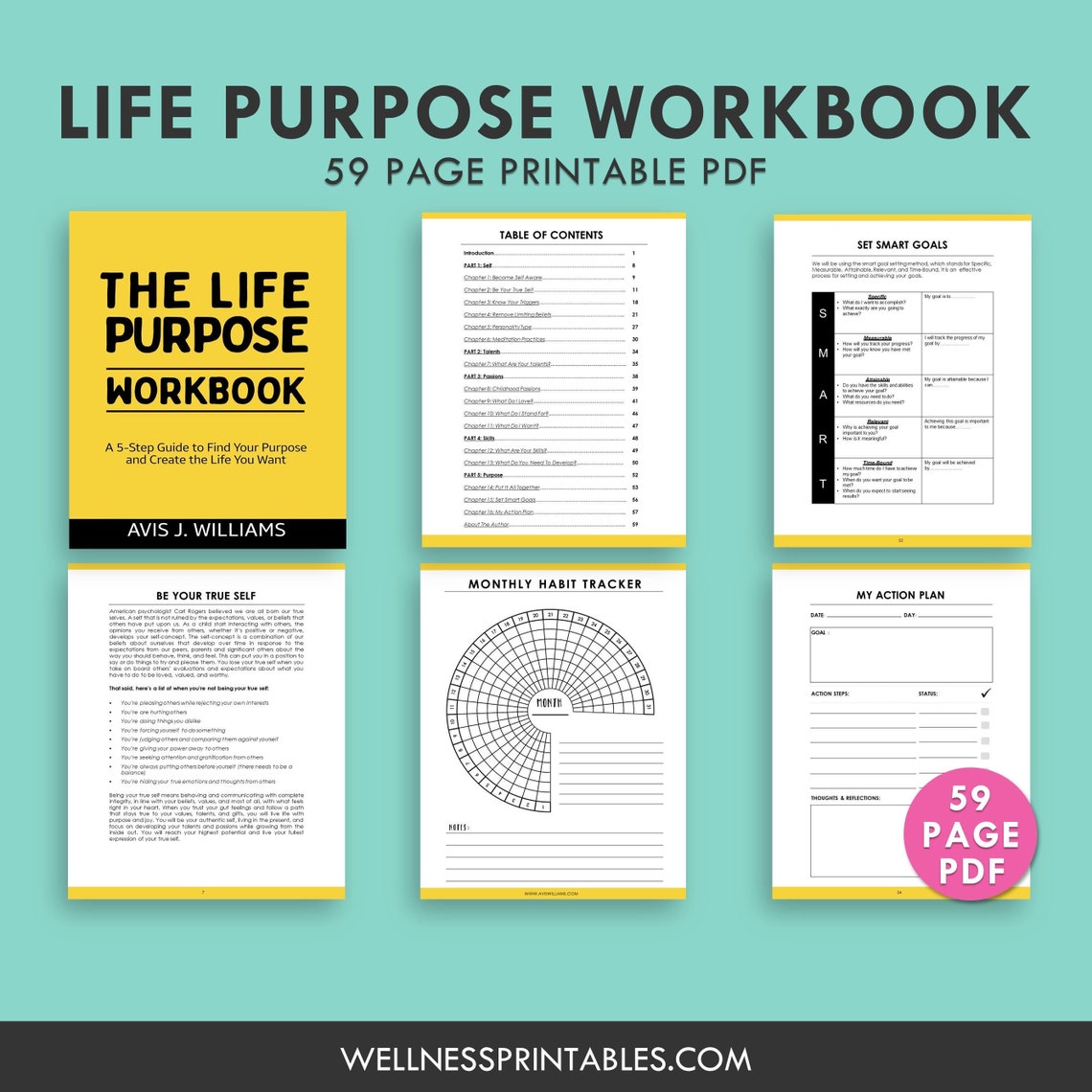 Life Purpose Workbook Find Your Passion and Career Printable - Etsy