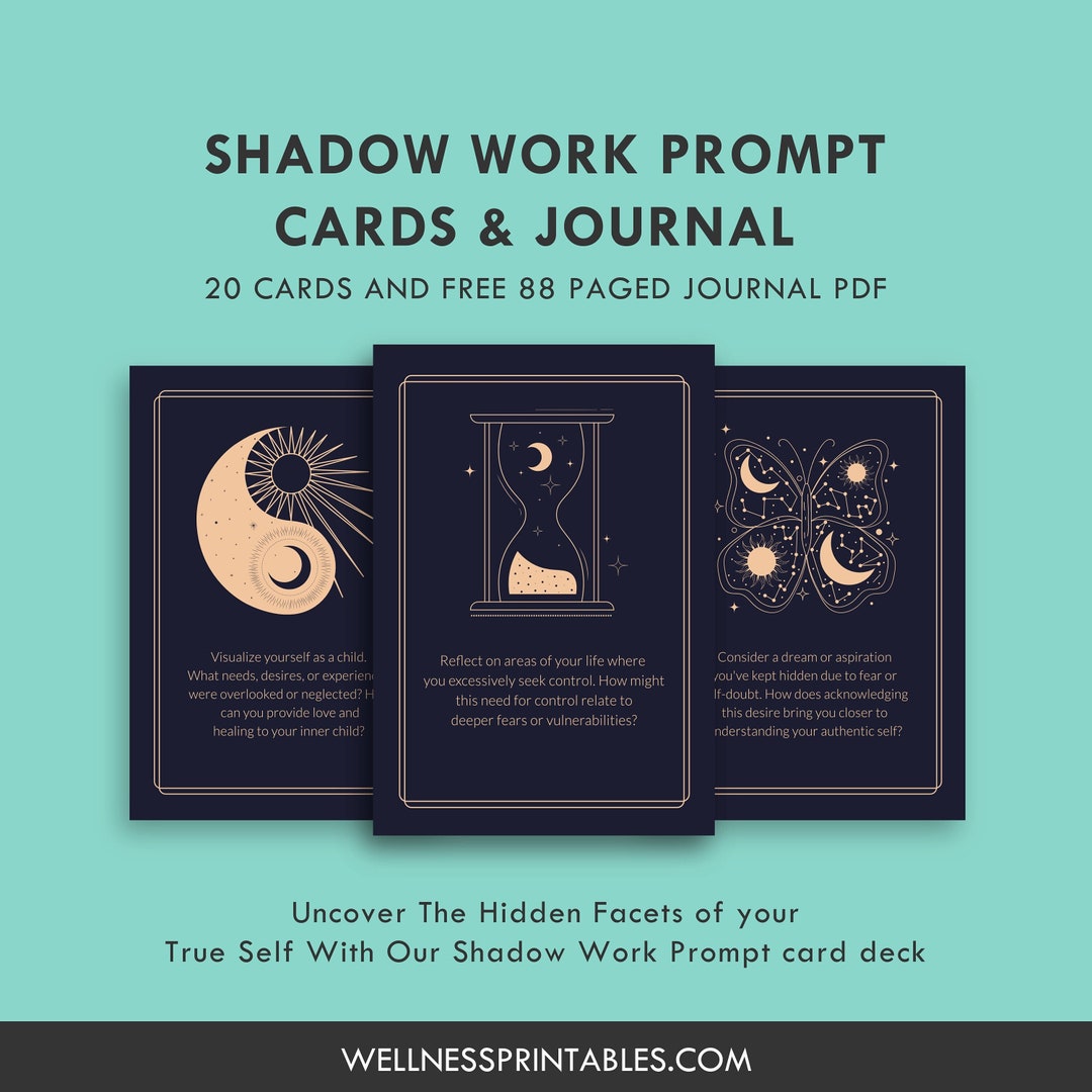 Shadow Work Prompt Cards - Shadow Work Journal Prompts Self Love ...