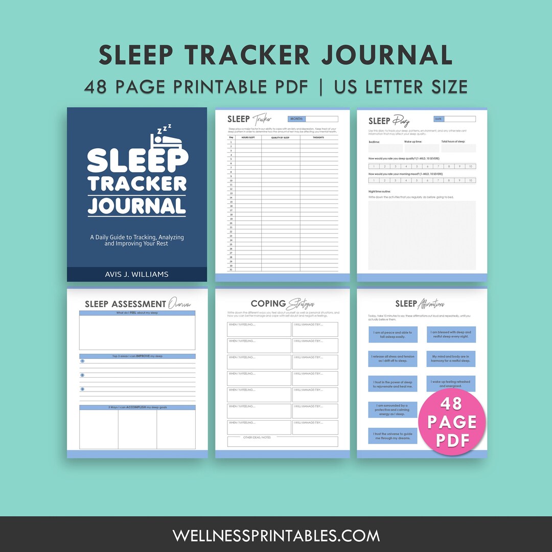 Sleep Tracker Journal - Sleep Diary Daily Monitor Your Bedtime Routine ...