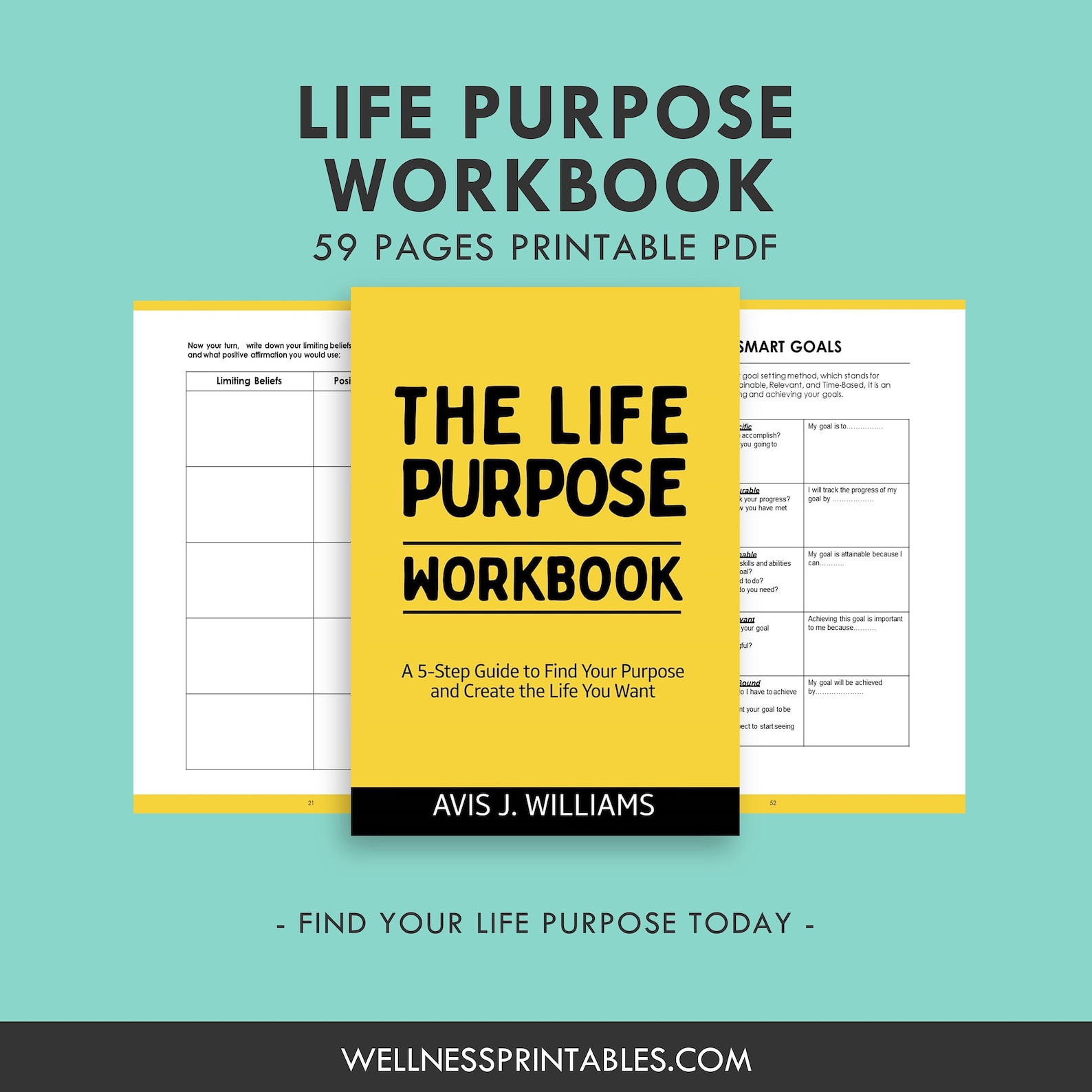 Life Purpose Workbook: Goal Setting, Self Help (PDF Printable) - Etsy