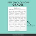 Assignment Tracker Printable College Student Academic Planner Homework ...