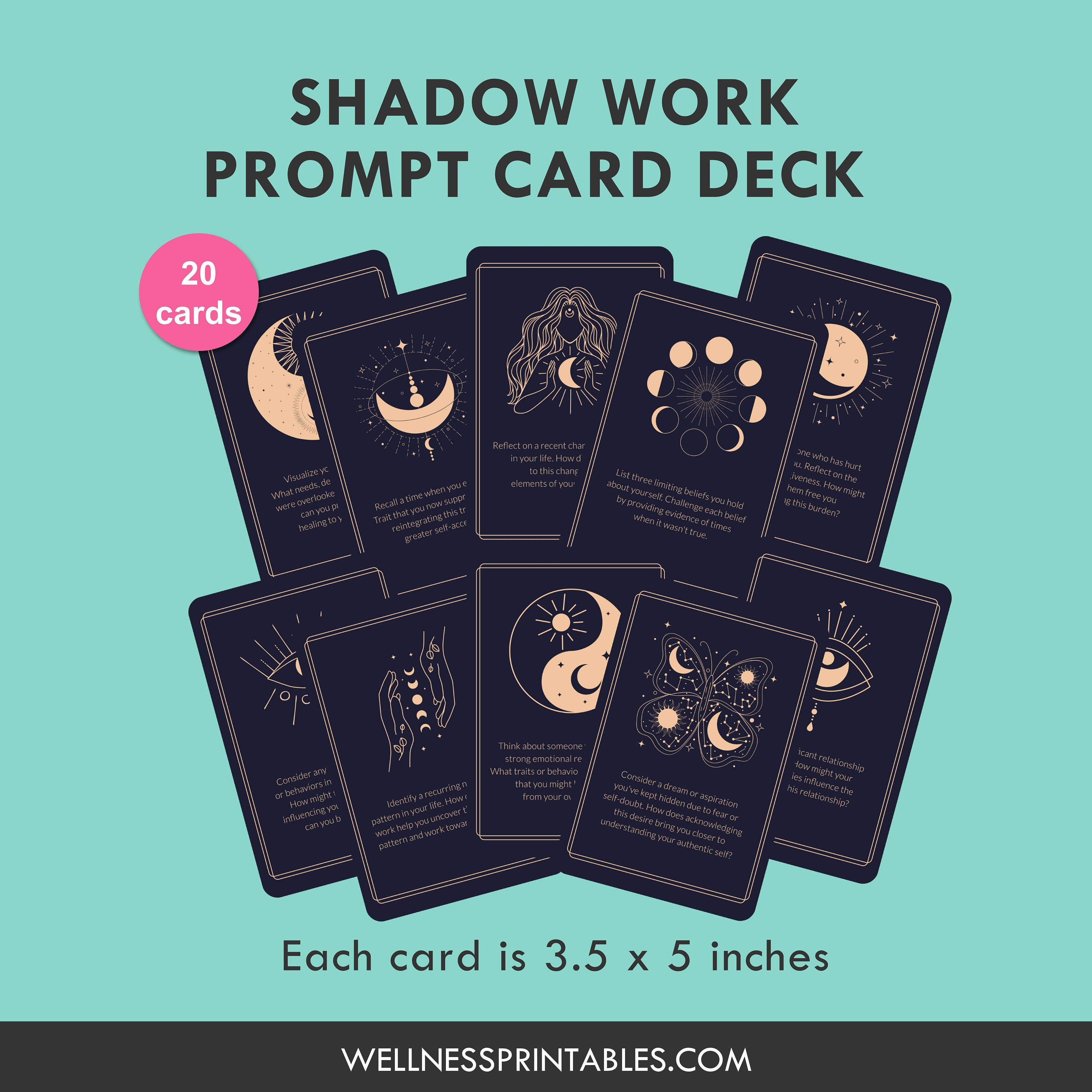 Shadow Work Prompt Cards - Shadow Work Journal Prompts Self Love ...