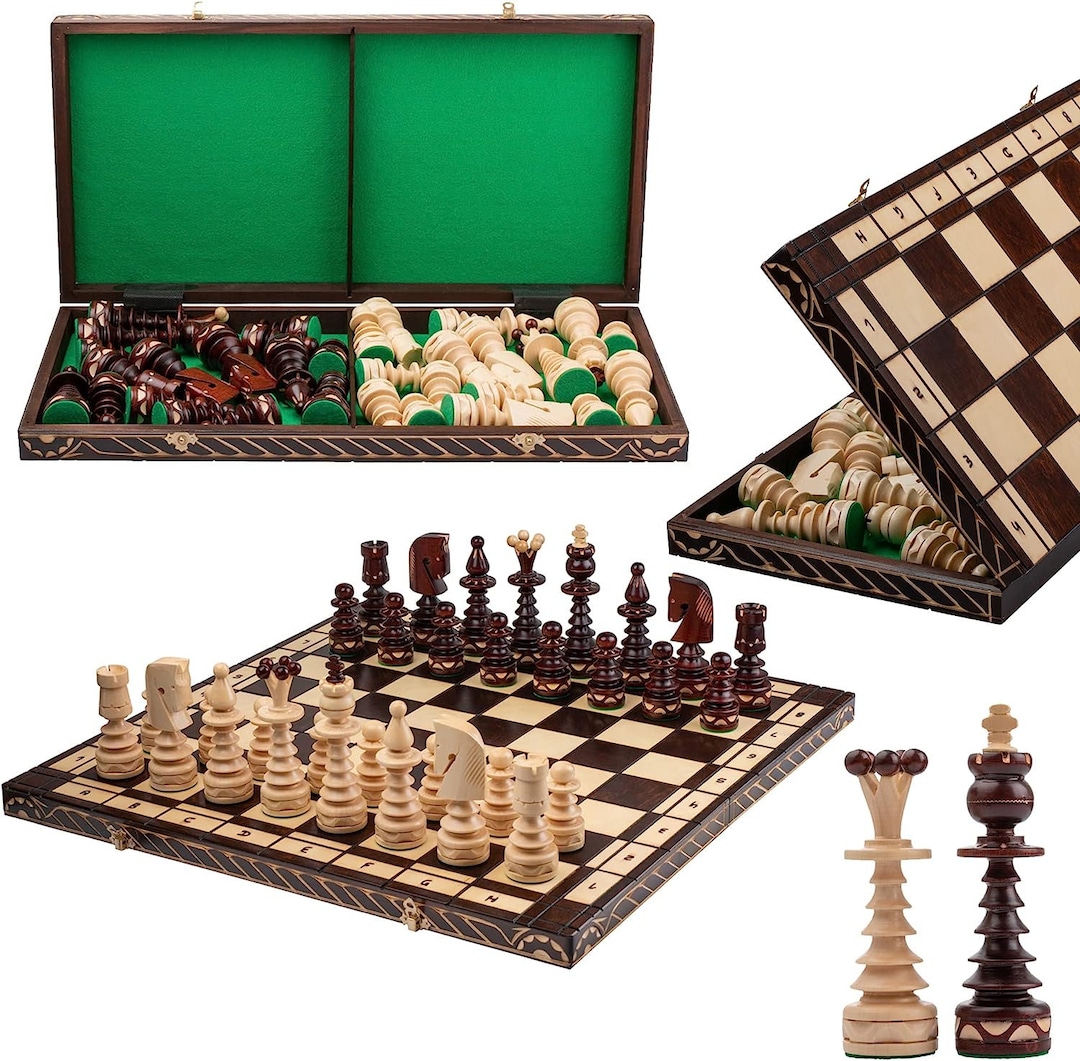 Master of Chess GENTLEMAN XXL 60 X 60 X 3.5cm Extra Large Wooden Chess ...