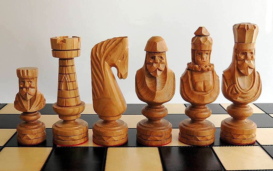 Luxury CAESAR EXCLUSIVE Wooden Chess Set 60 X 60cm Hand Carved - Etsy