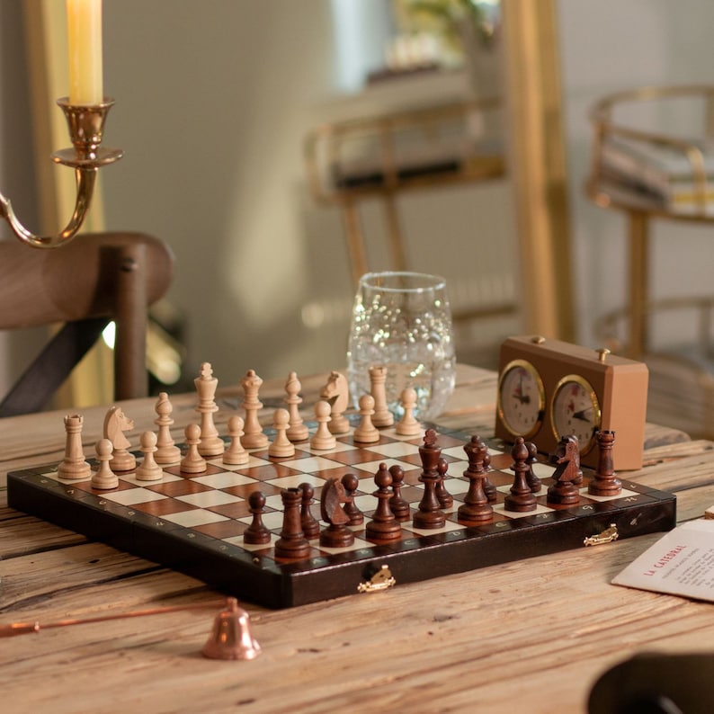 MAGNETIC Chess Set Fully WOODEN Handmade Custom Chess Game Perfect ...