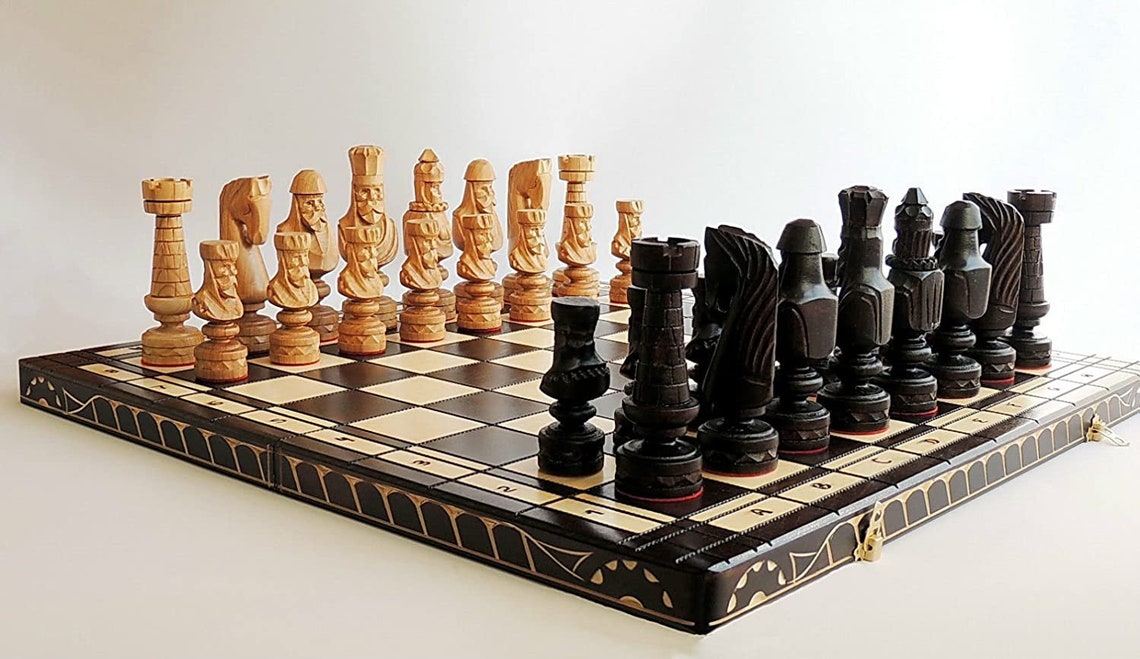 Luxury CAESAR EXCLUSIVE Wooden Chess Set 60 X 60cm Hand Carved - Etsy