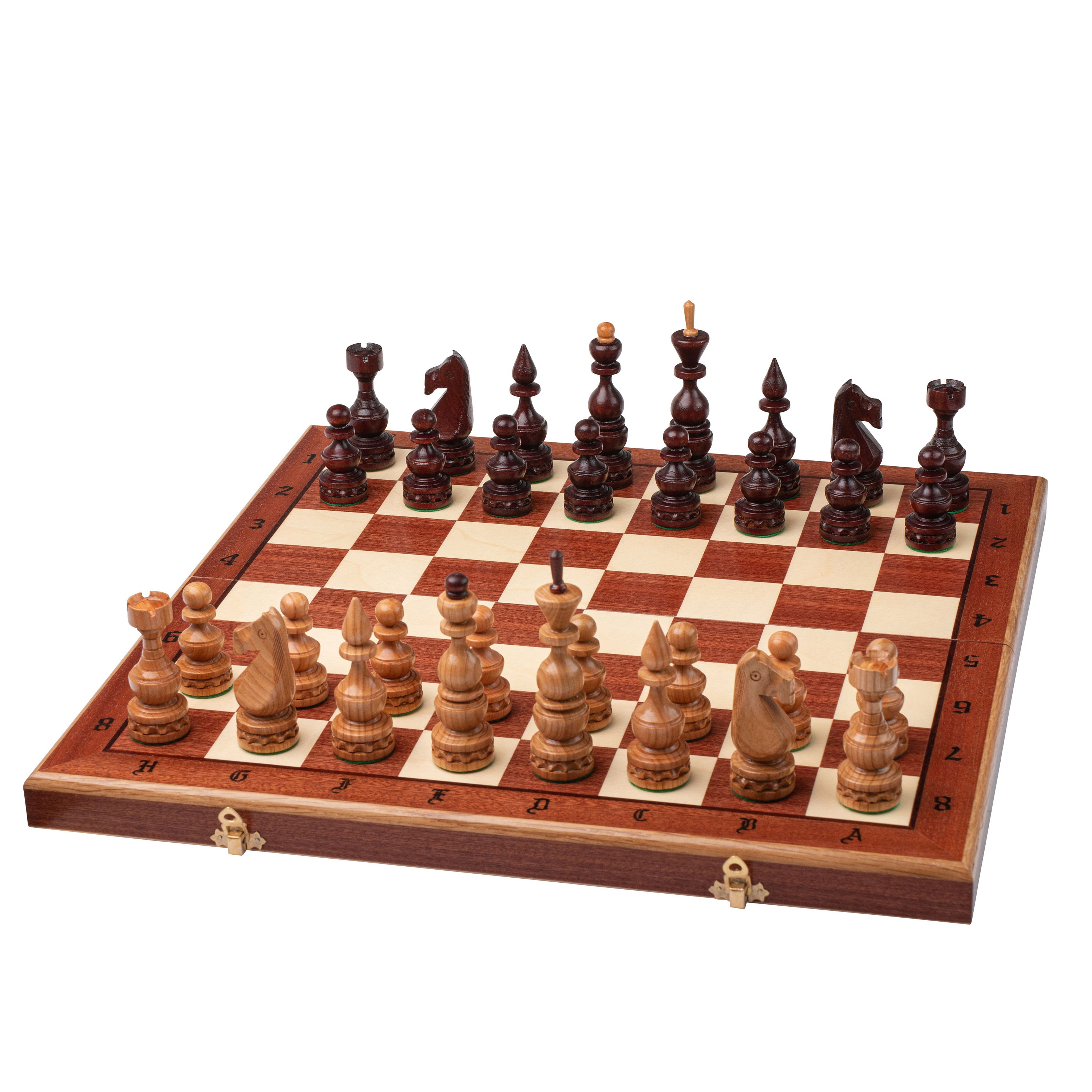 Master of Chess EMPIRE Luxury Wooden Chess Set Cherry Tree Large Chess ...