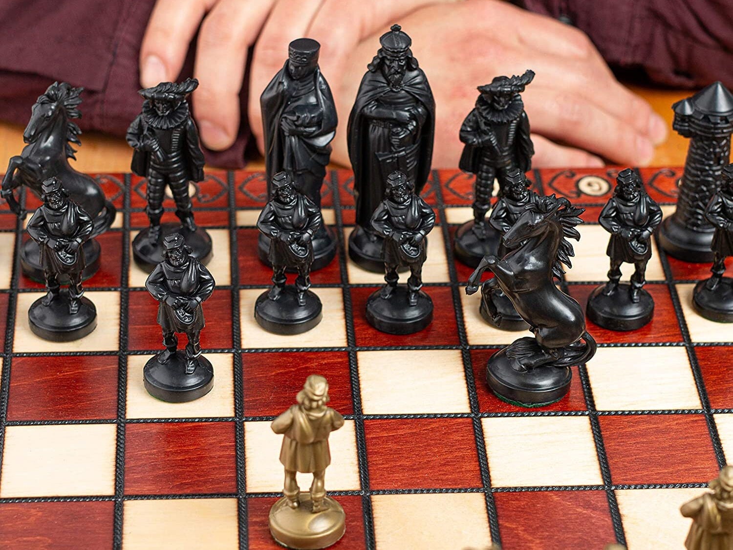 Historical Chess Set ANCIENT ARMIES Black & Gold Edition 41cm - Etsy