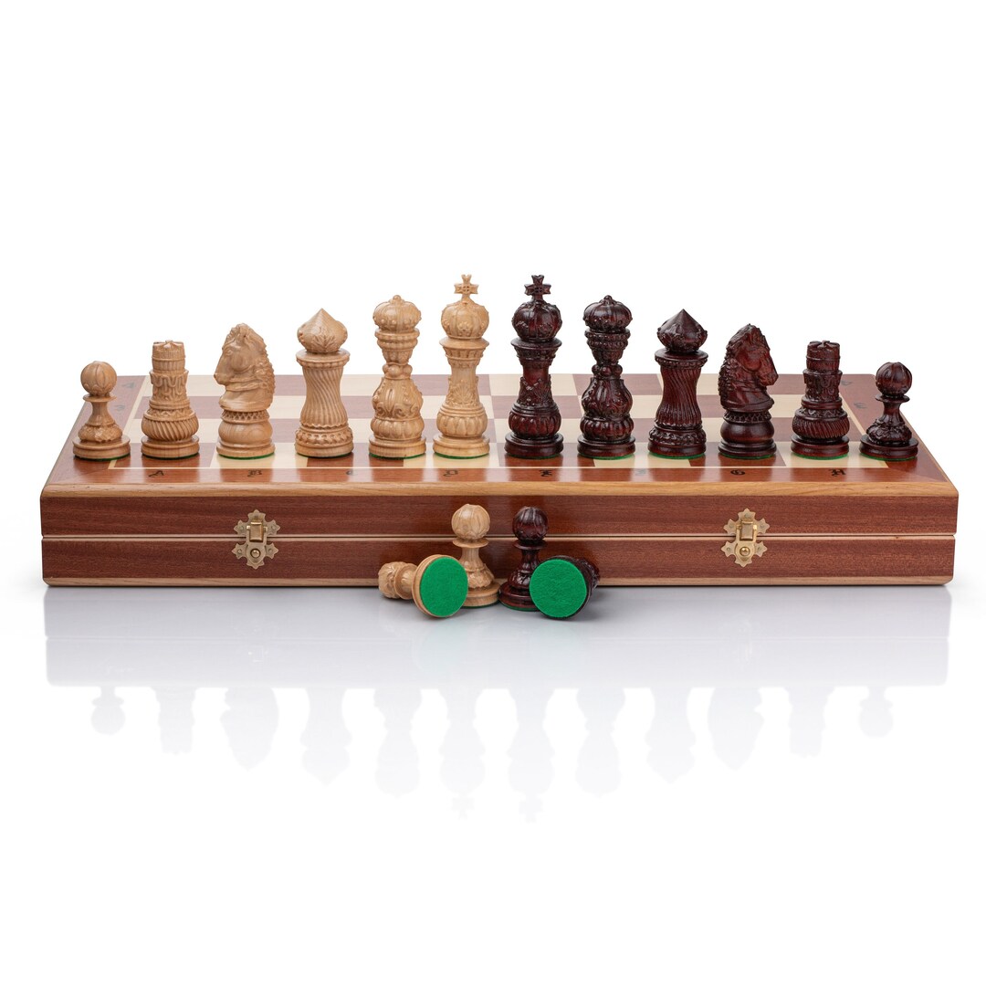 Handcarved CHESS Set the CROWN Luxury Chess Set Extraordinary Chess ...