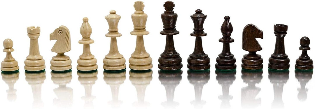 Classic STAUNTON No.4 Professional Wooden Chess Figures, Metal Weighted ...