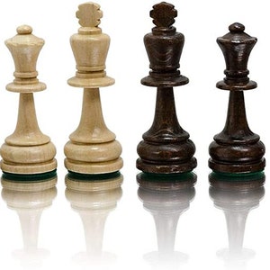 Classic STAUNTON No.4 Professional Wooden Chess Figures, Metal Weighted ...