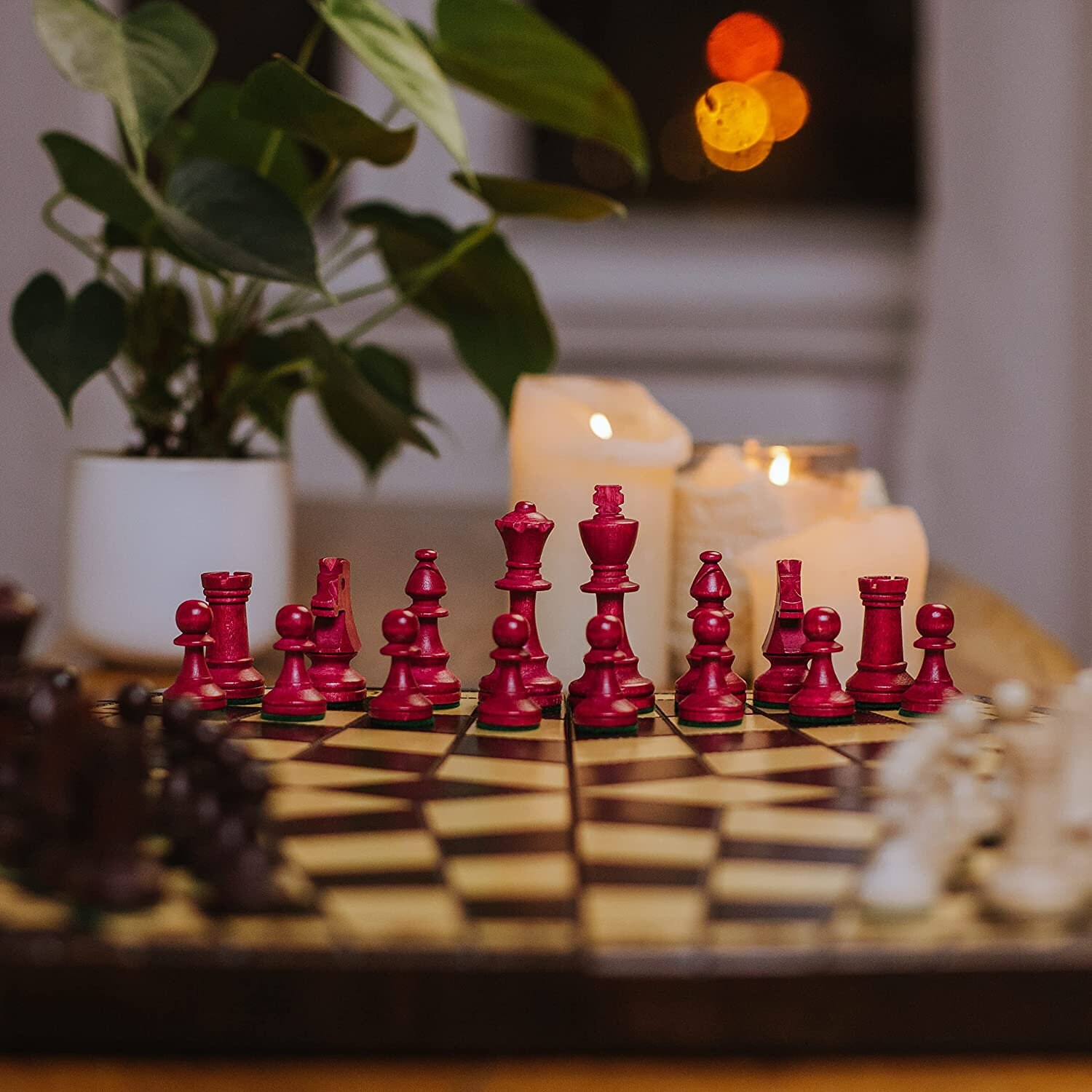 Master of Chess Unique 3 PLAYERS CHESS 54 X 47cm Wooden Chess Set ...