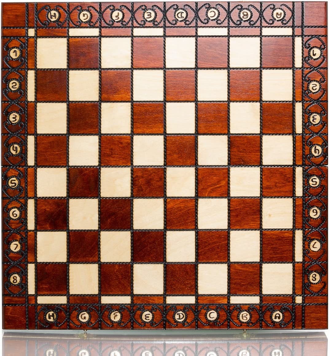 16" Wooden Folding Mahogany CHESSBOARD / Chess Board - Hand Crafted ...