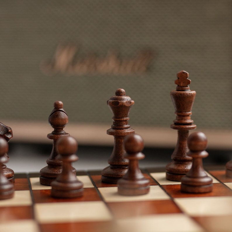 MAGNETIC Chess Set Fully WOODEN Handmade Custom Chess Game Perfect ...