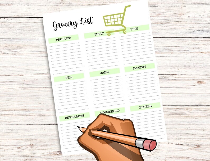 Grocery List and Meal Planner Bundle Shopping List Grocery - Etsy