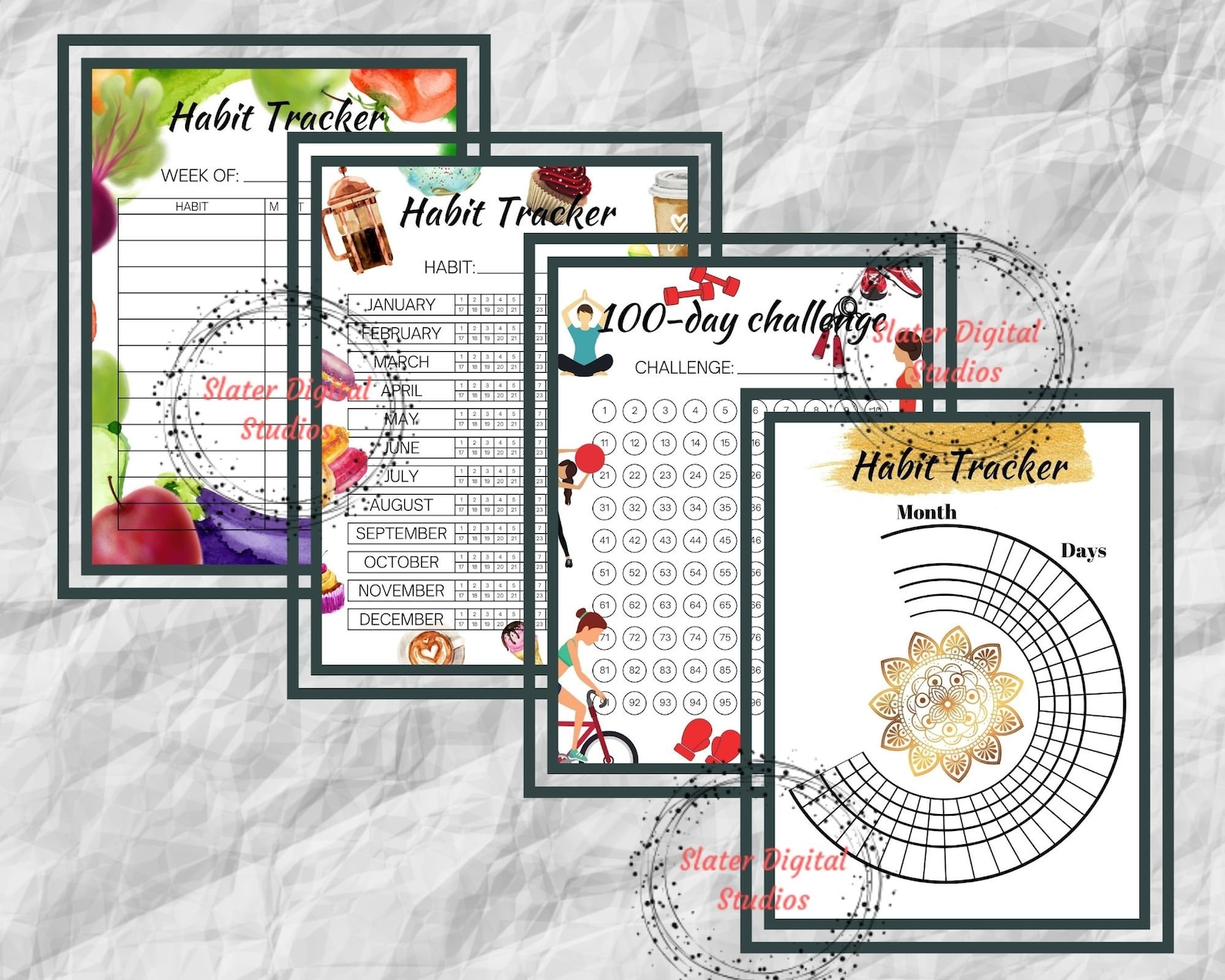 Habit Tracker Digital Printable Weekly Habit Tracker Monthly | Etsy