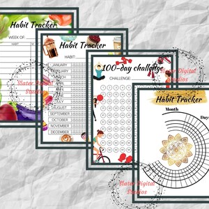 Habit Tracker Digital Printable Weekly Habit Tracker Monthly | Etsy