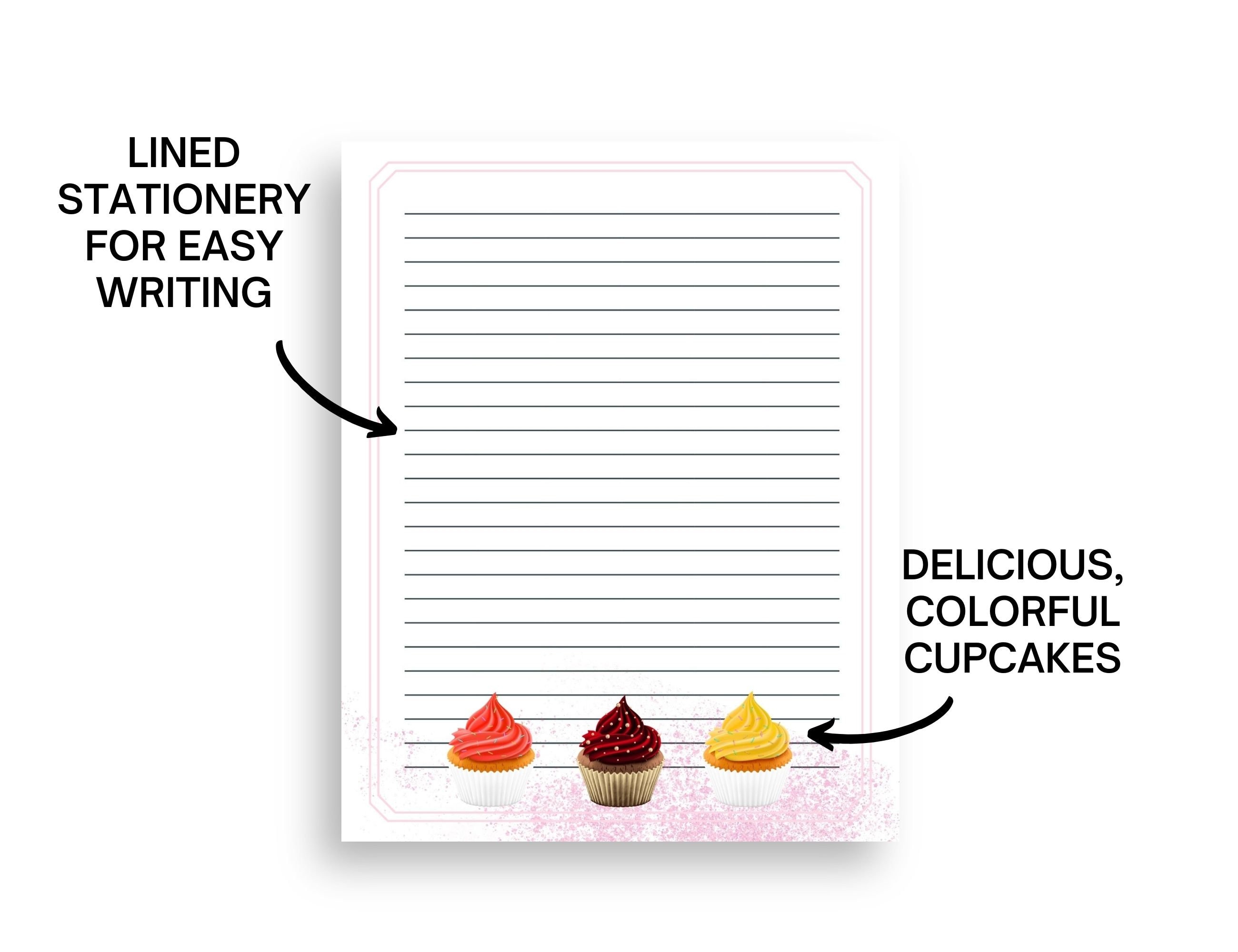 Stamping Instant Download Paper Pages. Muffin Cupcake Printable Letter ...