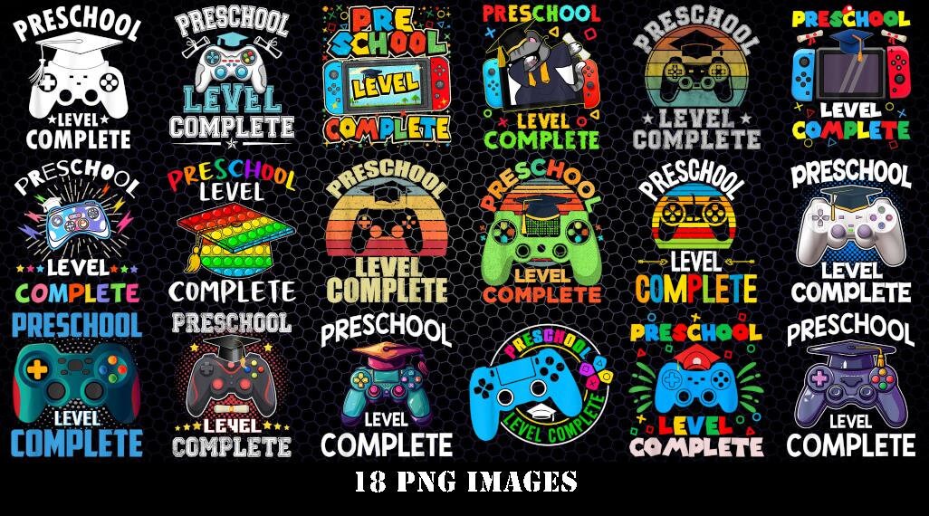 Preschool Level Complete Png, Graduation Video Game Png, Gamer Graduate ...
