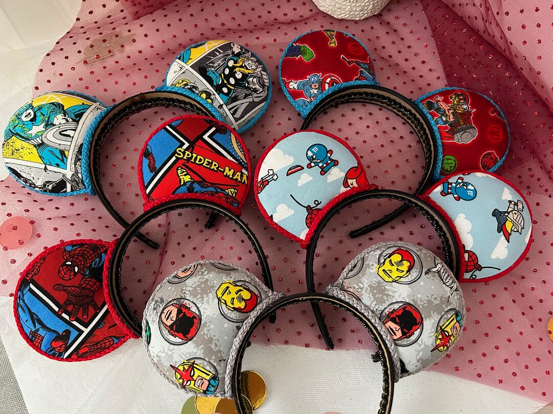 Marvel Mouse Ears Headband, Avengers Campus Mickey Ears, Captain ...