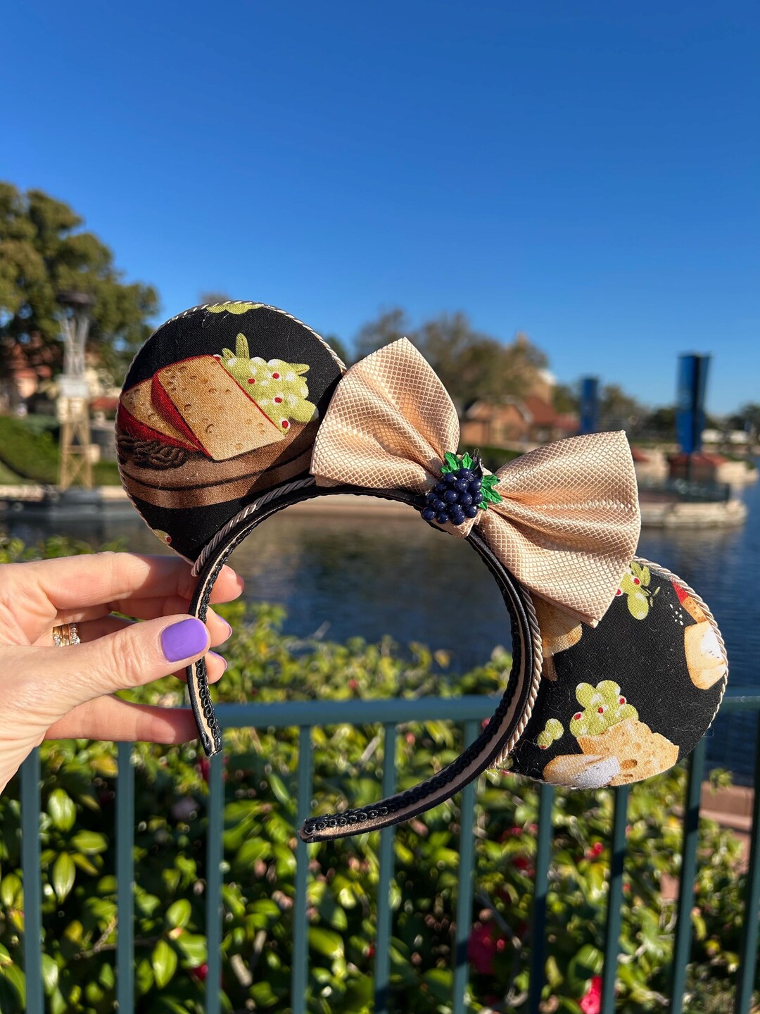 Wine and Cheese Mouse Ears for Adults, Cheese and Wine Themed Mickey ...