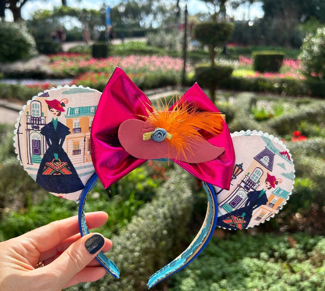 Mary Poppins Minnie Ears Headband Marry Poppins Mouse Ears - Etsy