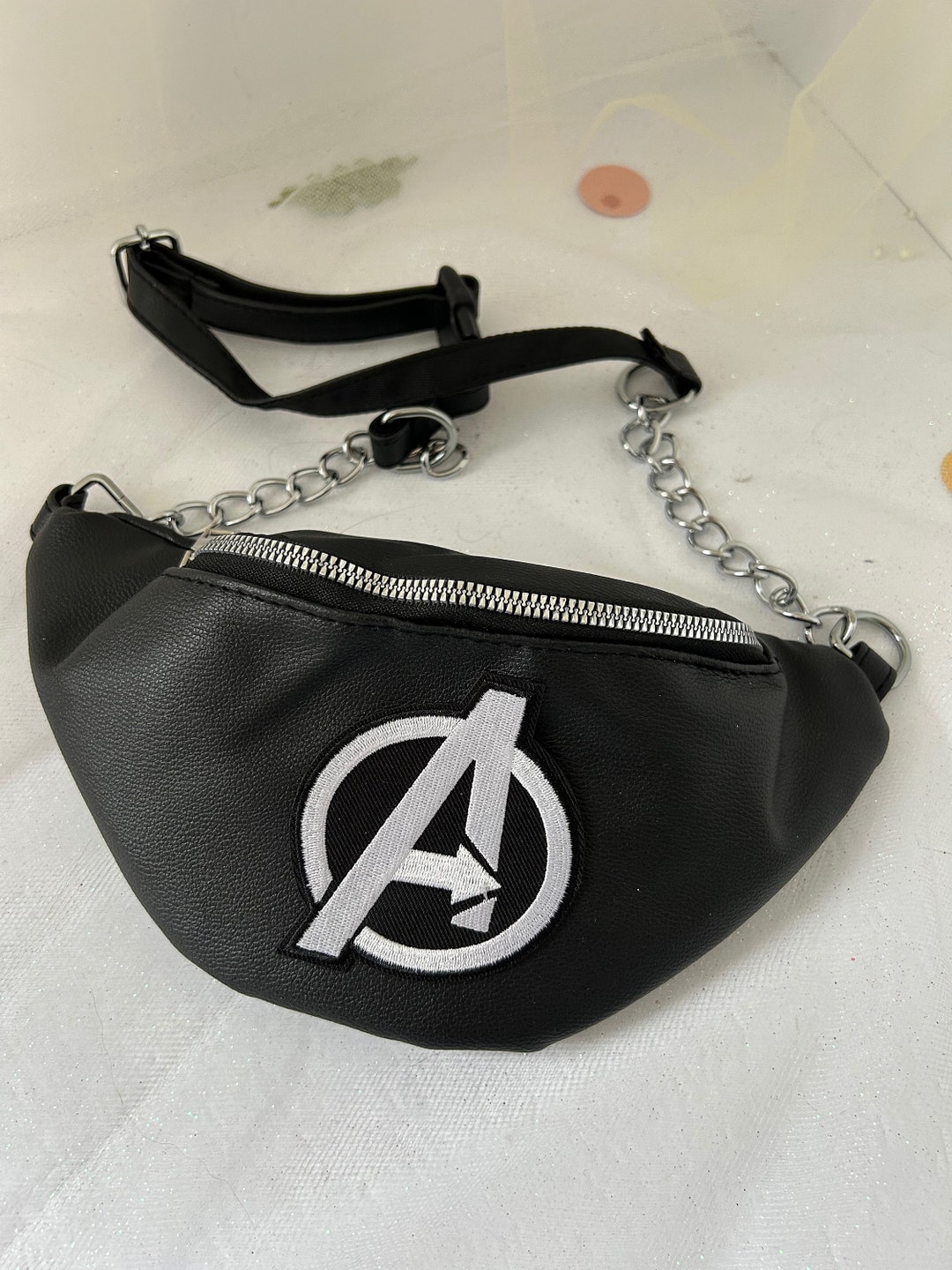 Black Marvel Fanny Pack for Women, Star Wars Adjustable Leather Fanny ...