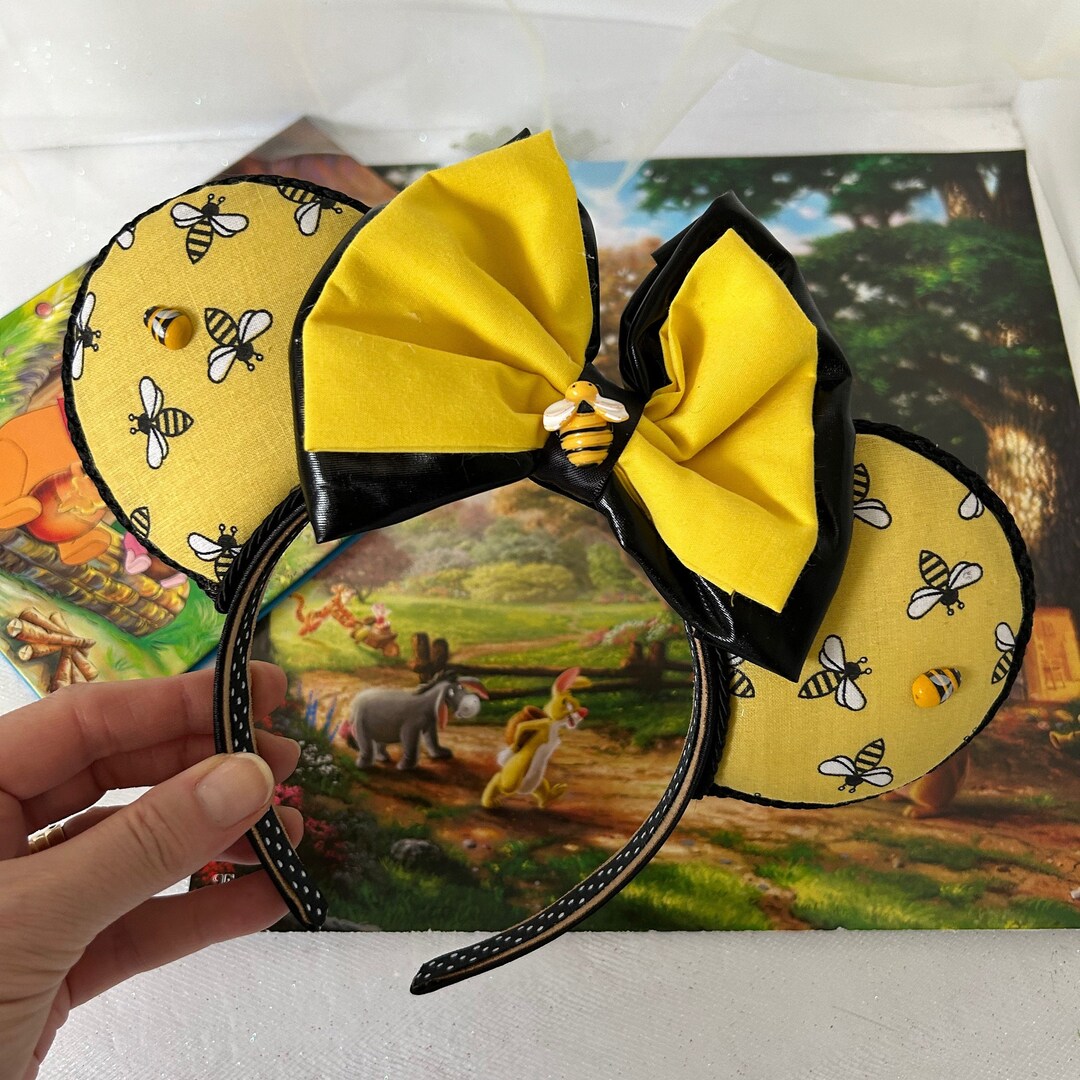 Yellow Bee Mickey Ears for Adults, Bee Mouse Ears for Kids, Bumblebee Mickey Ears Headband ...