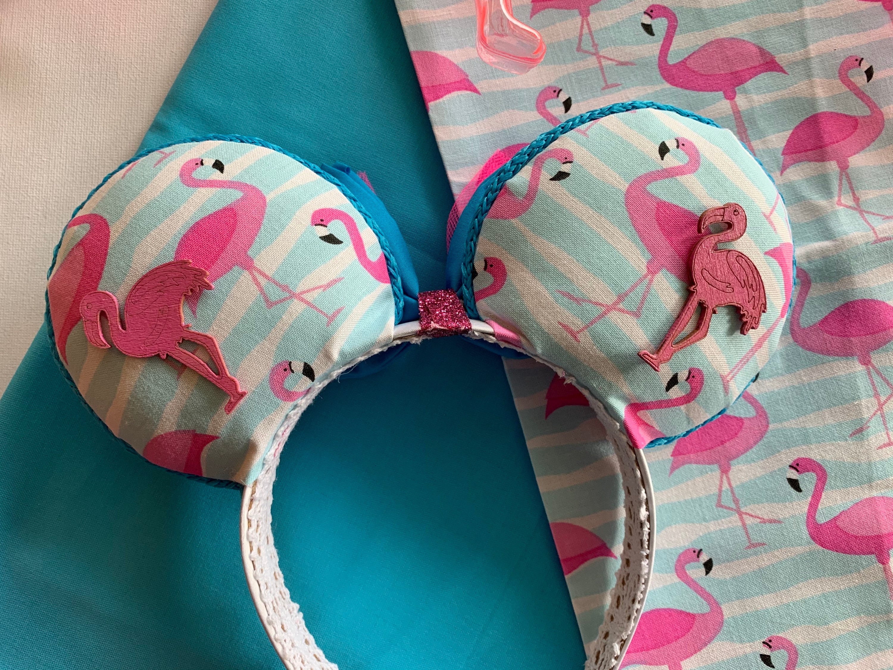 Flamingo Ears Flamingo Mickey ears Flamingo Disney Ears | Etsy