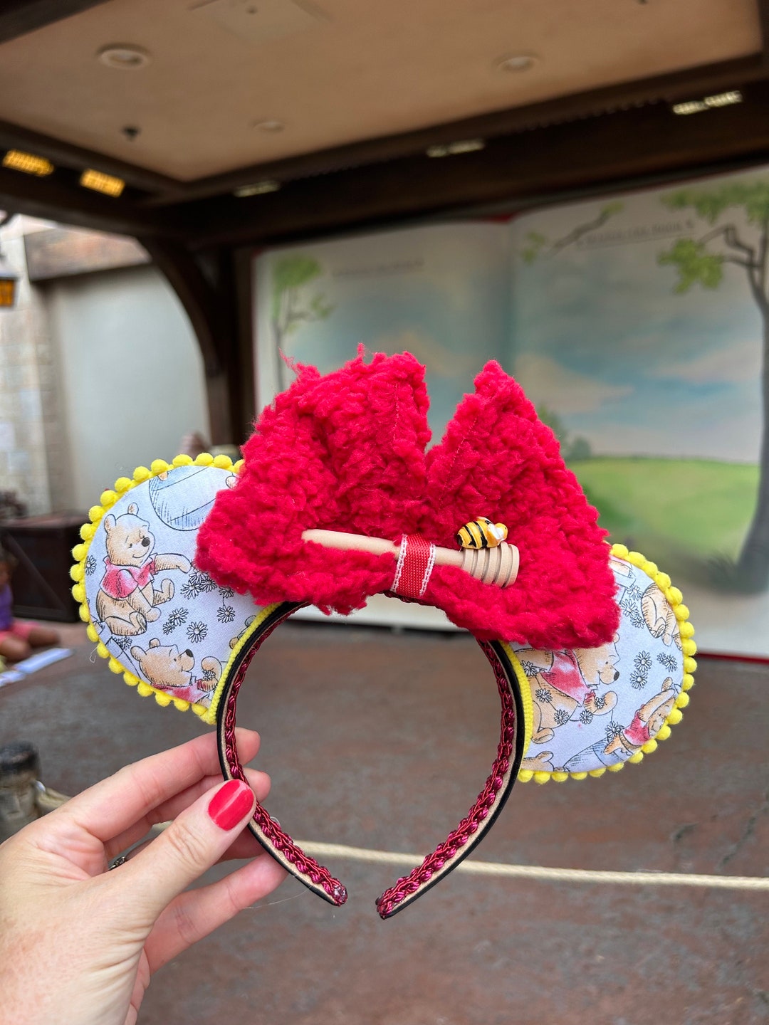 Winnie the Pooh Ear Headband for Adults, Pooh Bear Minnie Ears for Kids ...