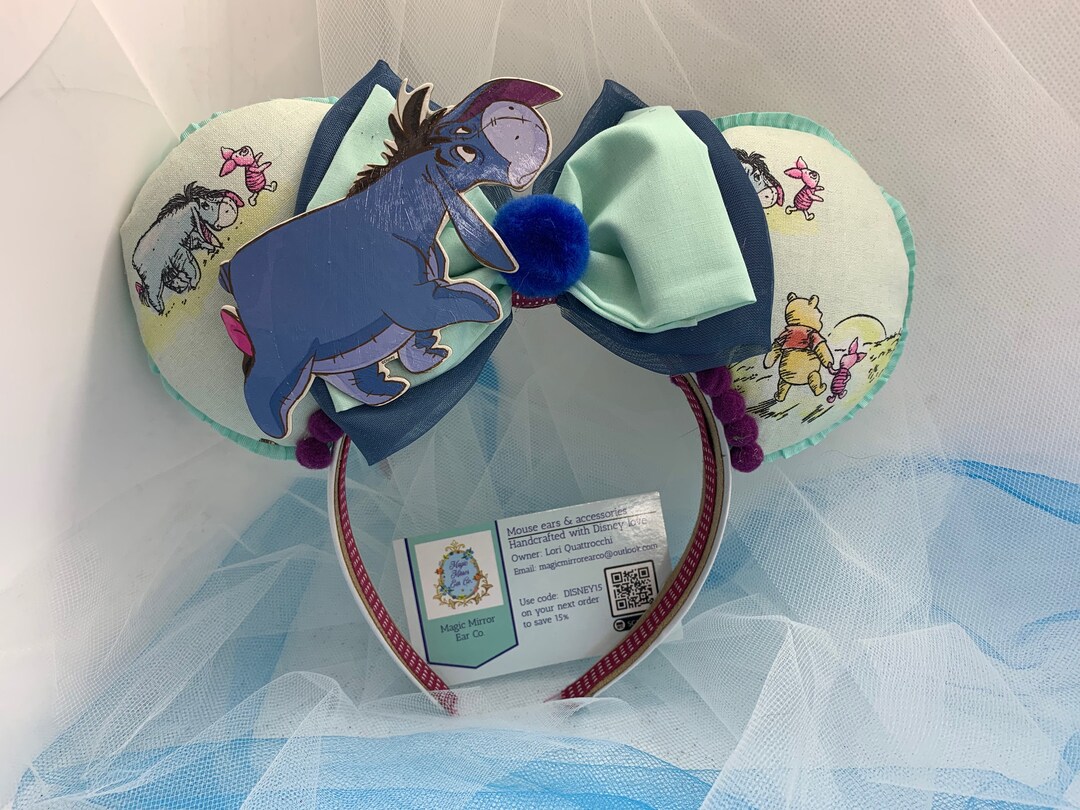 Eeyore Mickey Ears Headband Eeyore Mouse Headband Ears for - Etsy
