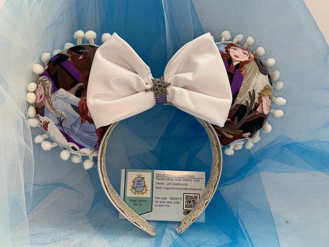 Elsa and Anna Minnie Ears for Kids, Frozen Movie Headband Ears for ...