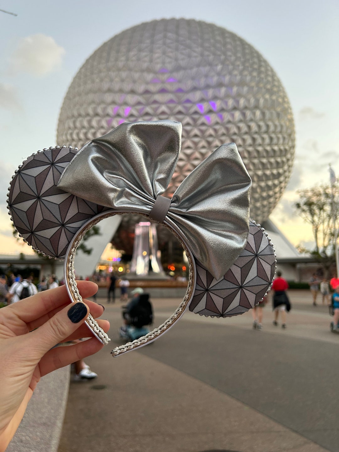 Spaceship Earth Mickey Ears for Adults, EPCOT Globe Minnie Mouse Ears ...