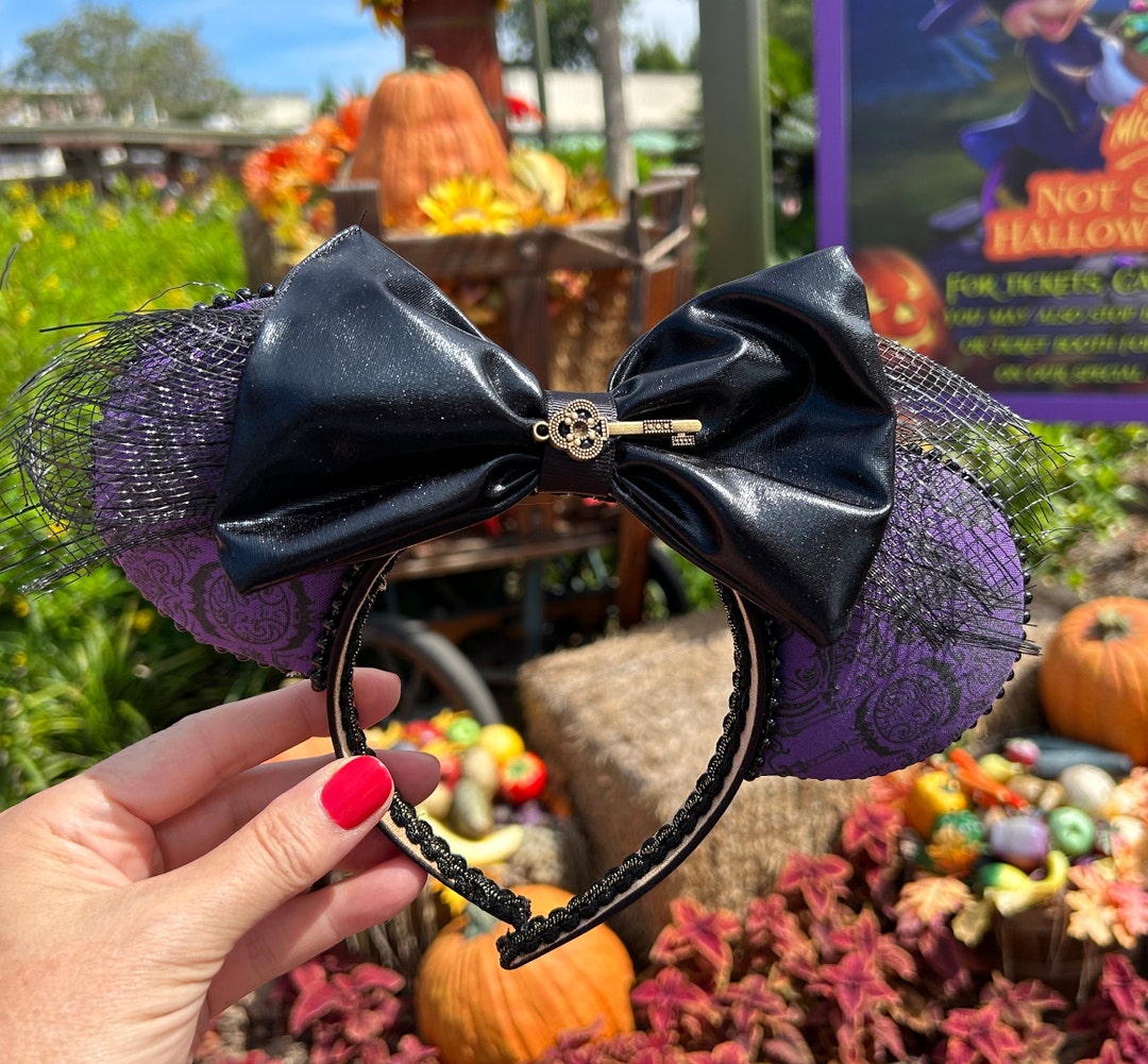 Haunted Mansion Mickey Ears for Adult, Purple Haunted House Ears ...