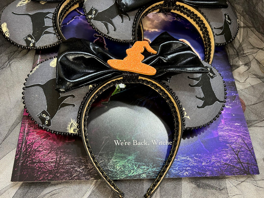 Hocus Pocus Disney Ears for Halloween, Binx the Cat Mickey Ear Headband ...