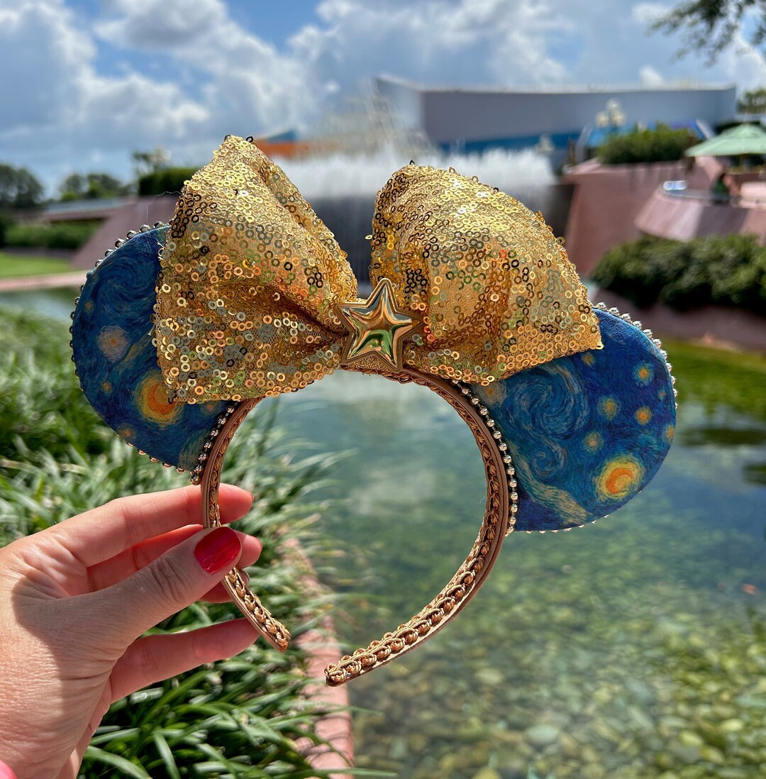 Van Gogh Mickey Ears | Starry Night Inspired Disney Headband | Artistic ...