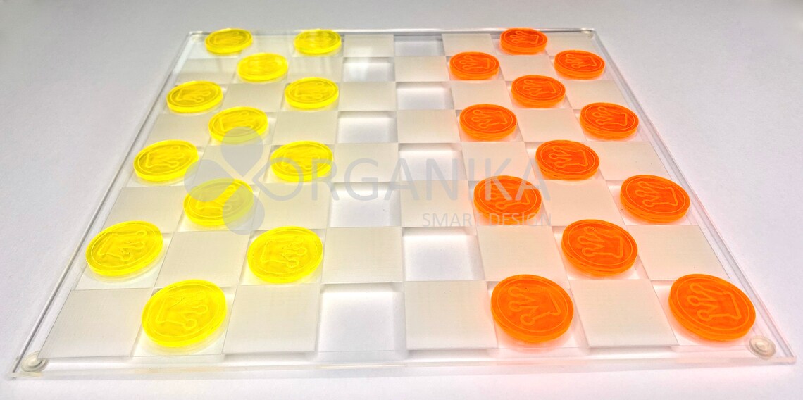 Acrylic Checkers Set Unique Board Games Christmas Gifts for - Etsy