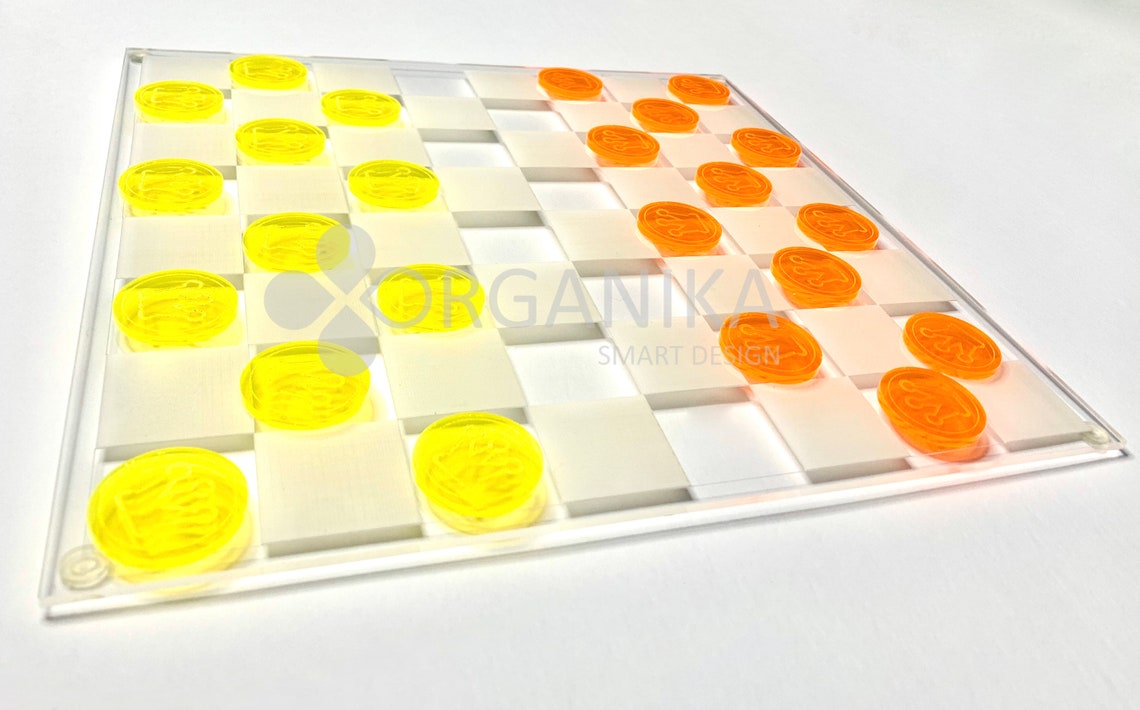 Acrylic Checkers Set Unique Board Games Christmas Gifts for - Etsy