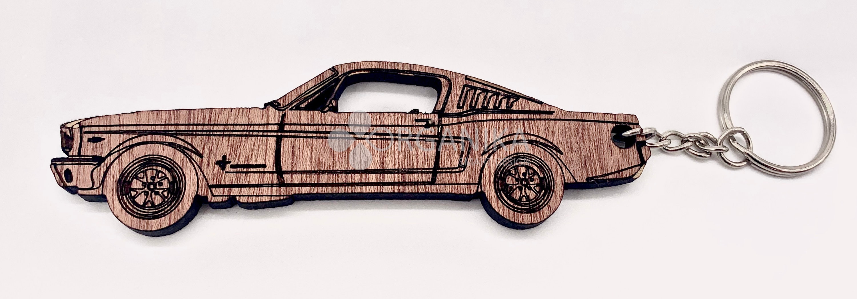 1965 Mustang Fastback Wood / Acrylic Custom Keychain - Etsy