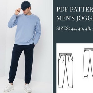 Men's Joggers Sewing Pattern Sewing Patterns Pattern - Etsy