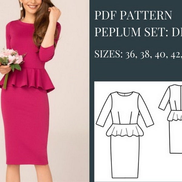 Peplum Top Pattern - Etsy