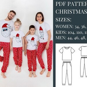 Christmas Pajamas Patterns Pajama Set Sewing Pattern Sleepwear Patterns ...