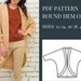 Round Hem Cardigan Pattern Curved Hem Cardigan Pattern - Etsy