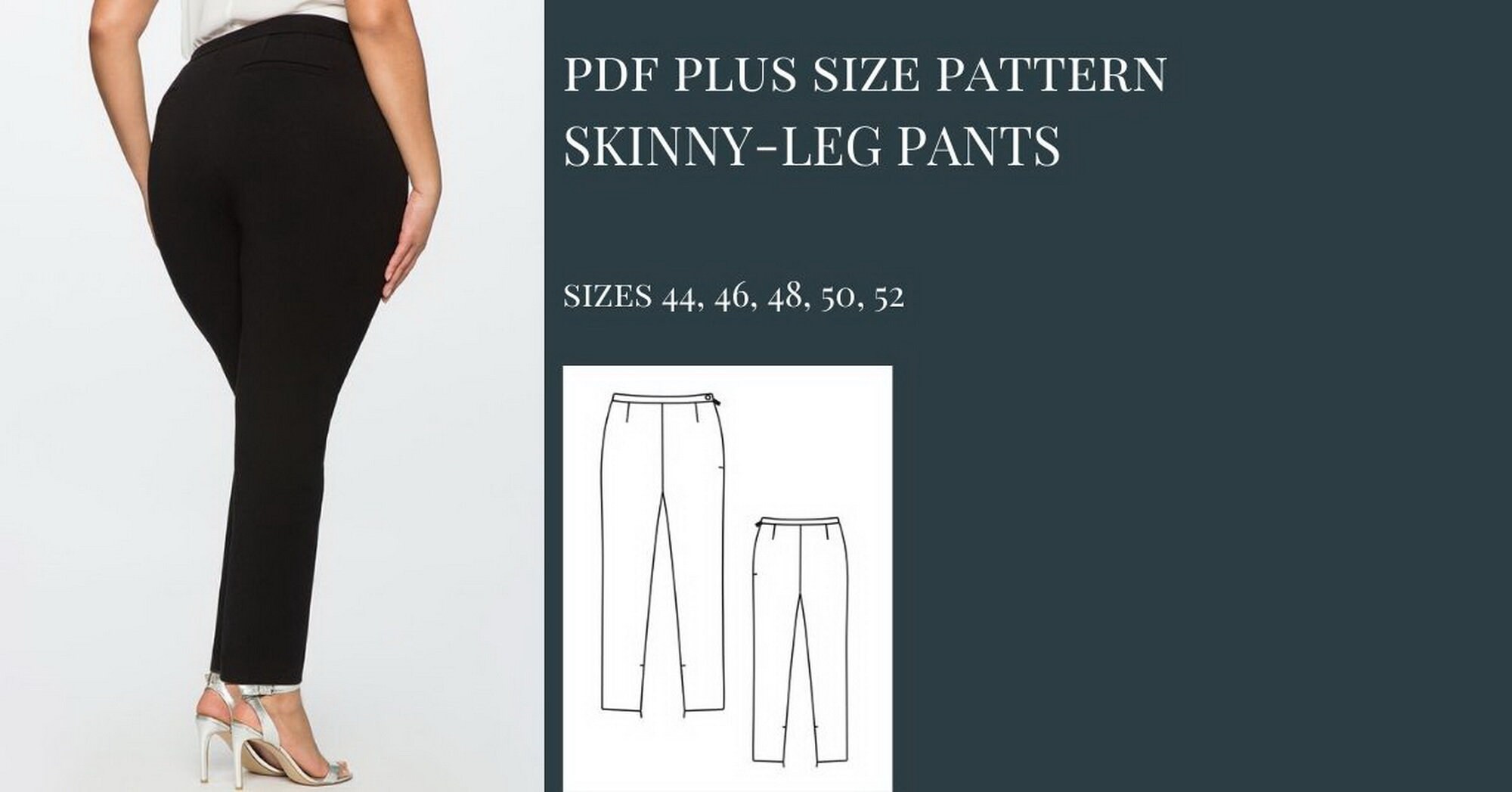 Pants Pattern Trousers Patterns Plus Size Sewing Patterns | Etsy