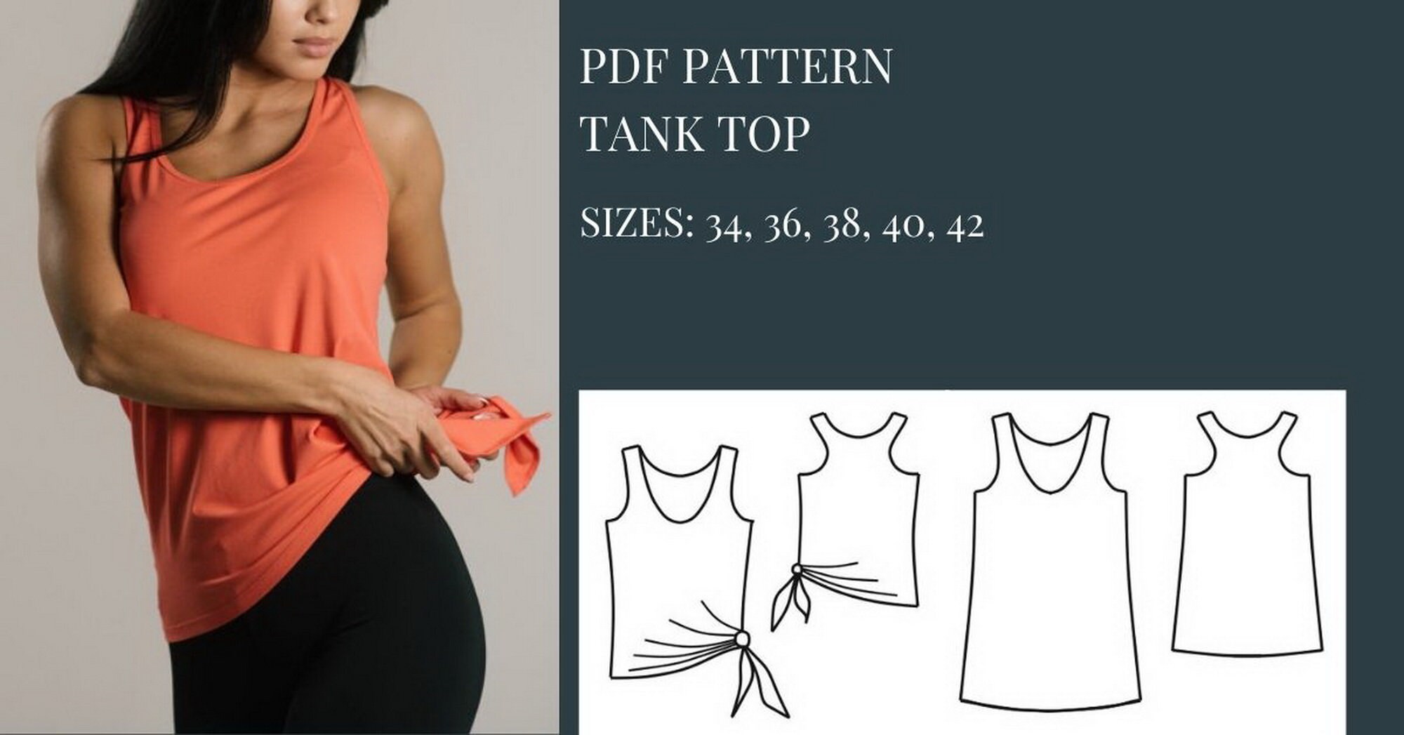 Tank Top Sewing Pattern Sewing Pattern Pattern Sewing | Etsy Canada