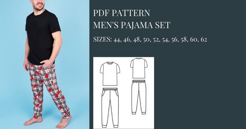 PDF Pajama Patterns Men's Pajama Set Sewing Pattern - Etsy