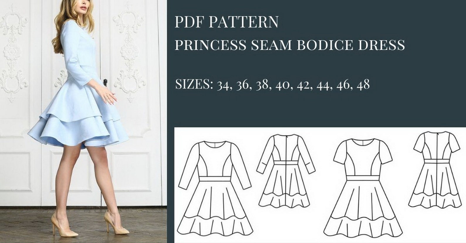 Dress Pattern Sewing Patterns Sewing Patterns for Women - Etsy