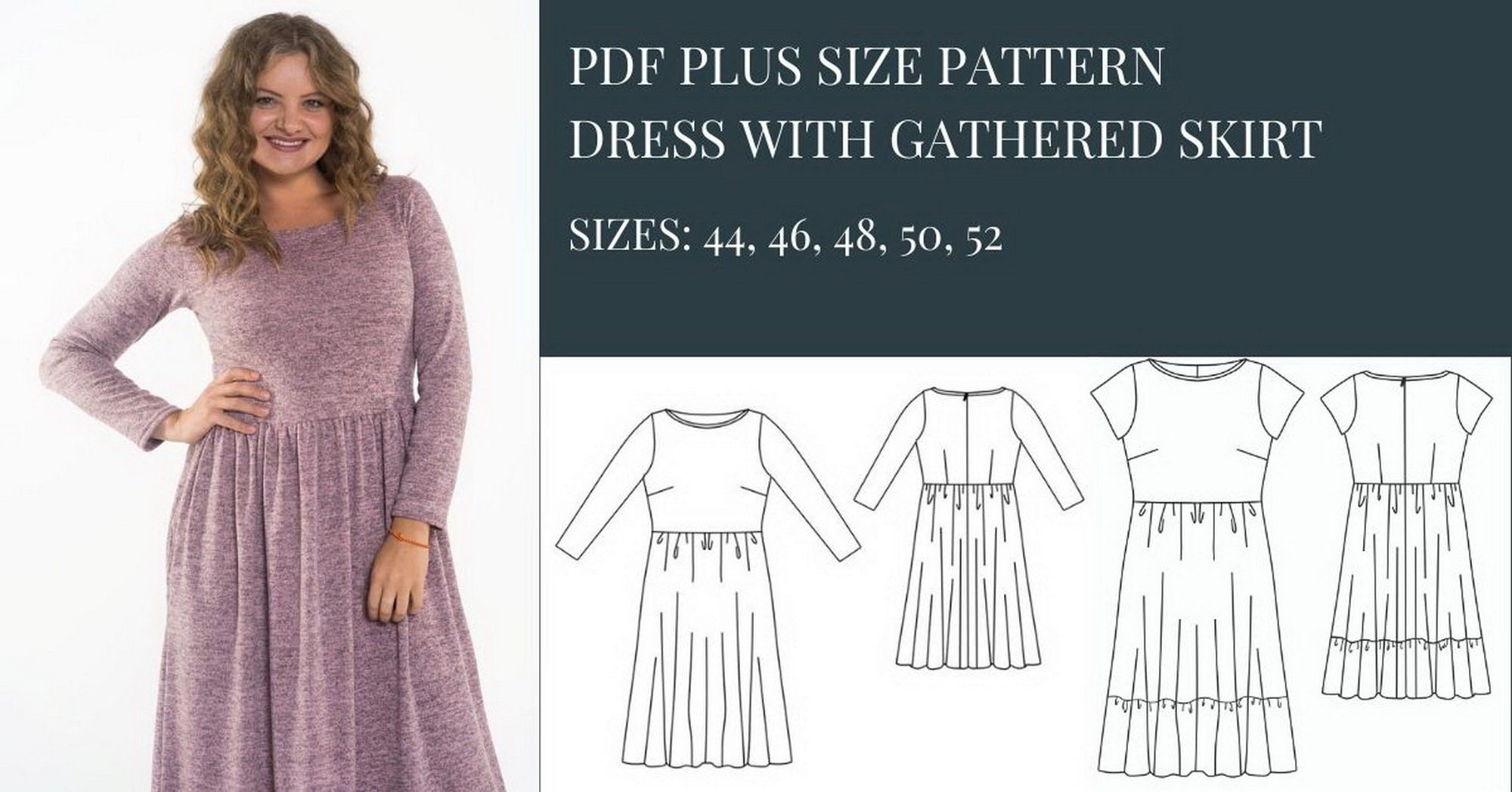 Dress Pattern Blouse Pattern Dress Pattern Plus Size Plus | Etsy Australia