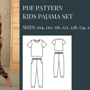 PDF Pajamas Patterns Kids Pajamas Patterns Sewing Pattern Sleepwear ...