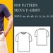 Men's T-shirt Sewing Pattern, Sewing Patterns, Pattern Sewing, PDF Men ...